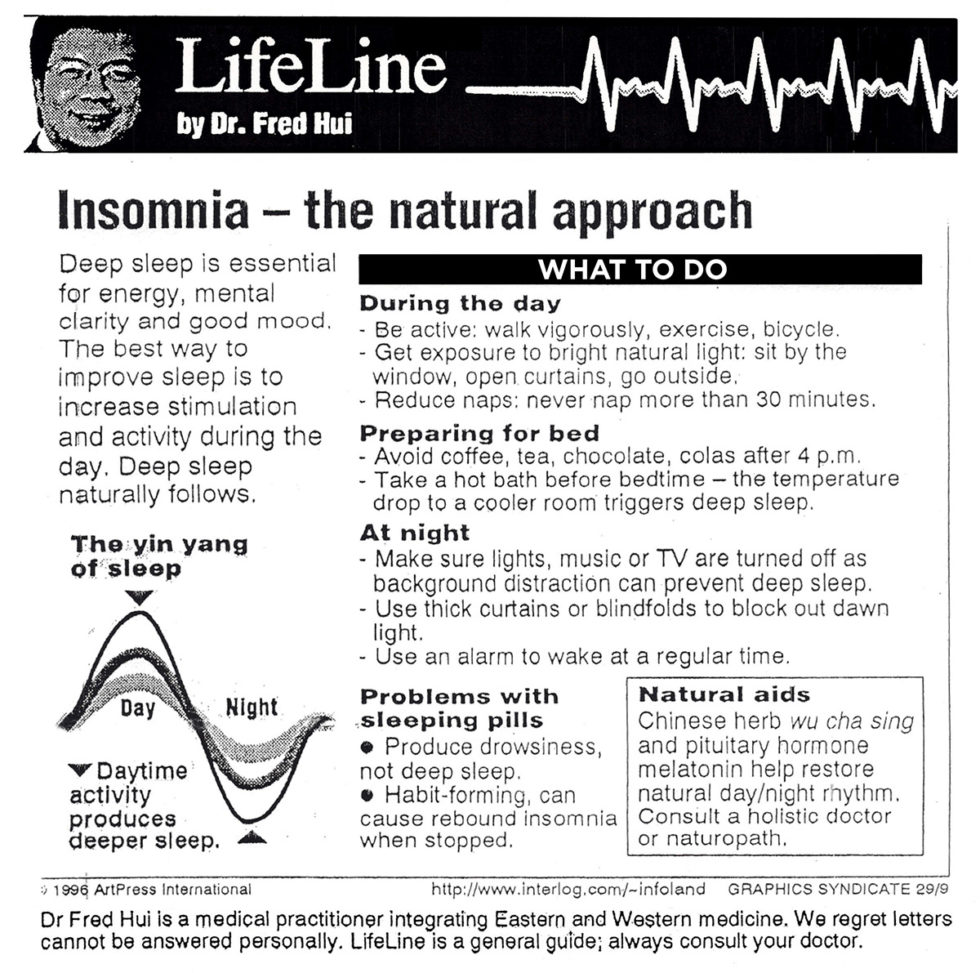Insomnia ~ The Natural Approach | Dr. Fred Hui